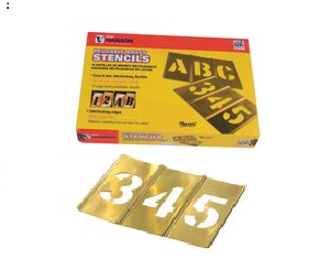 BRASS Numbers Stencil 15 pc Kits sizes 1"-6"