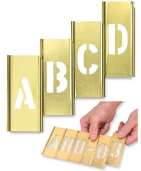 BRASS Numbers Stencil 15 pc Kits sizes 1"-6"